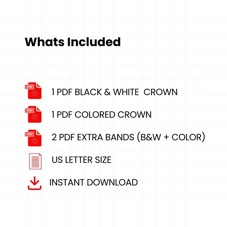 Star of David Crown Printable | Color + BW - Etsy
