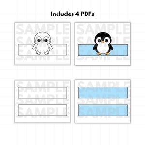 Penguin Crown Craft for Kids | Winter Headband Printable | Black ...