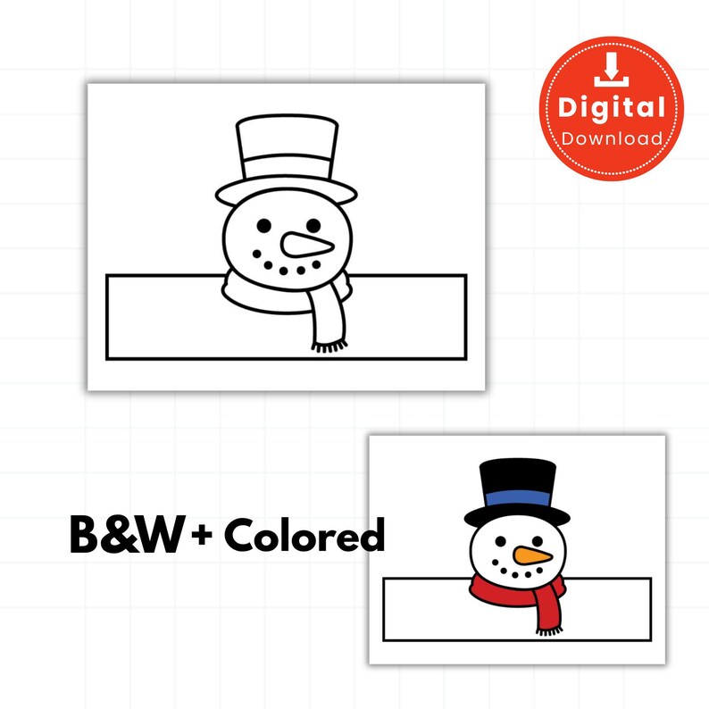 Snowman Headband Printable | Winter Craft for Kids | Christmas Crown ...