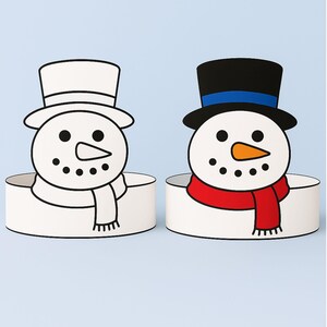 Snowman Headband Printable | Winter Craft for Kids | Christmas Crown ...