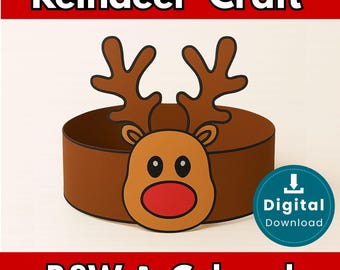 Christmas Reindeer Headband - Reindeer Antlers - Christmas Hair ...