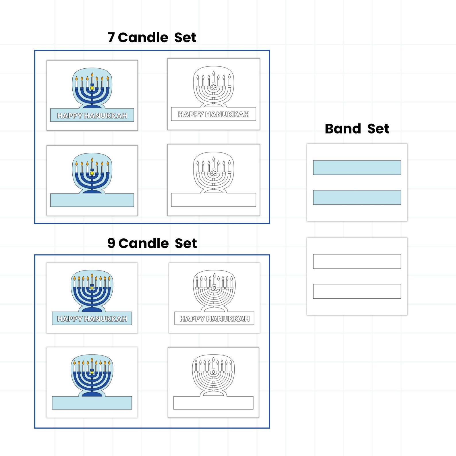 Hanukkah Menorah Crown Craft for Kids | Printable Hanukkah Headband ...