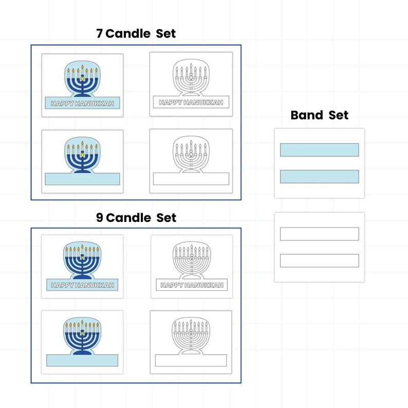 Hanukkah Menorah Crown Craft for Kids | Printable Hanukkah Headband ...