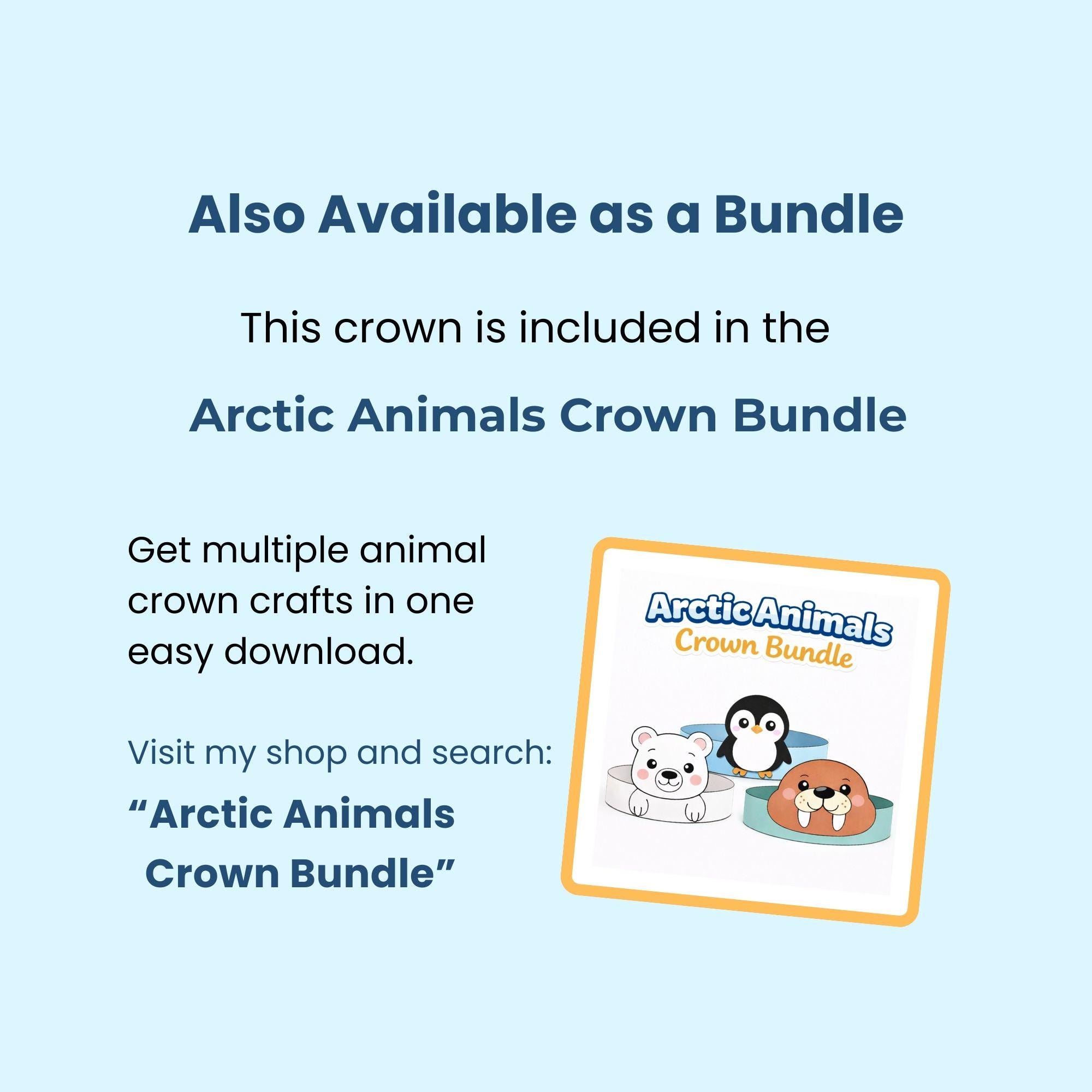 Polar Bear Crown Printable | Winter Animal Headband Craft | Color and ...