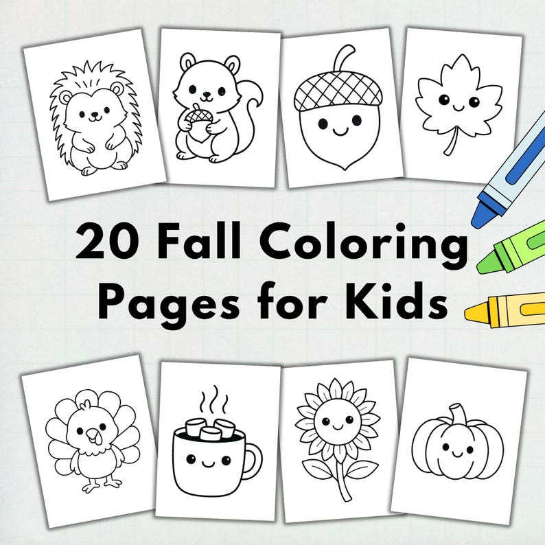 20 Fall Coloring Pages for Kids | Easy Printable Autumn Coloring Sheets ...