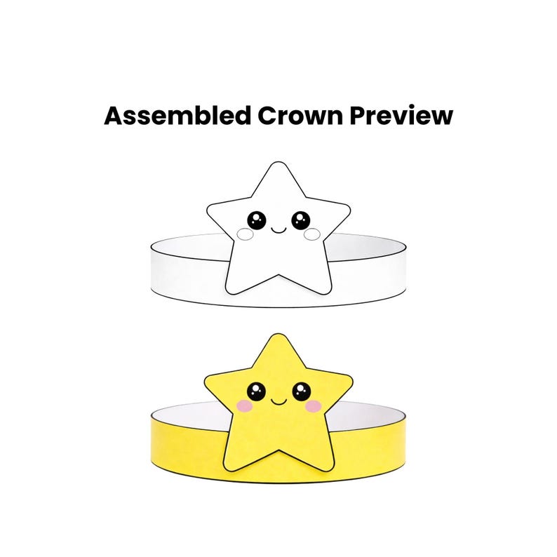 Star Crown Craft Printable | Paper Crown Activity for Preschool ...