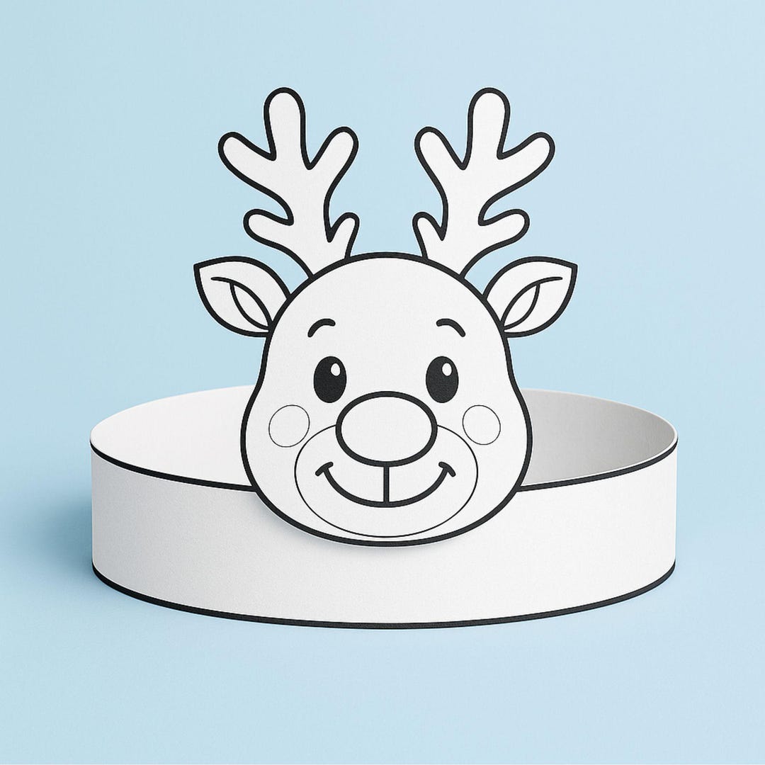 Reindeer Crown Template | Christmas Headband Craft for Preschool and ...