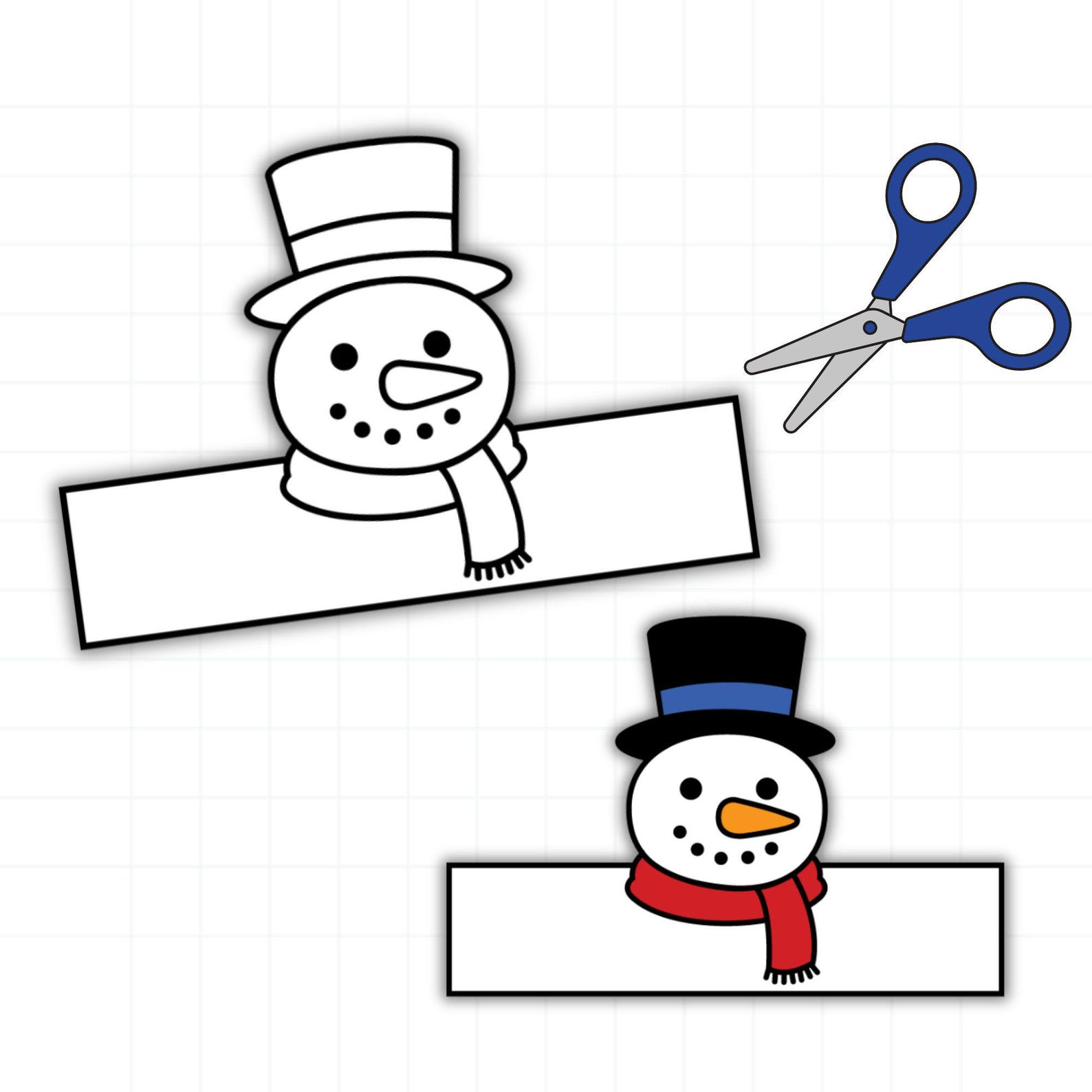 Snowman Headband Printable | Winter Craft for Kids | Christmas Crown ...