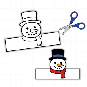 Snowman Headband Printable | Winter Craft for Kids | Christmas Crown ...