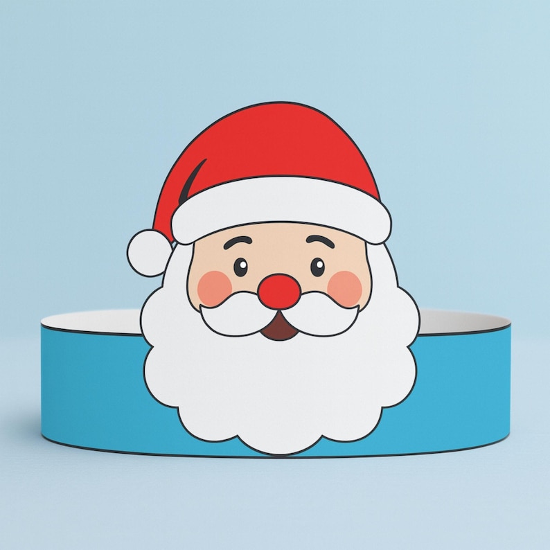 Santa Claus Headband Craft Printable | Christmas Crown Template for ...