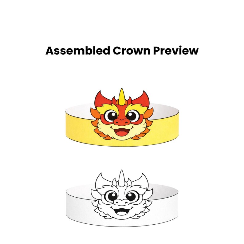 Dragon Crown Craft Printable | Lunar Festival Headband | Preschool ...