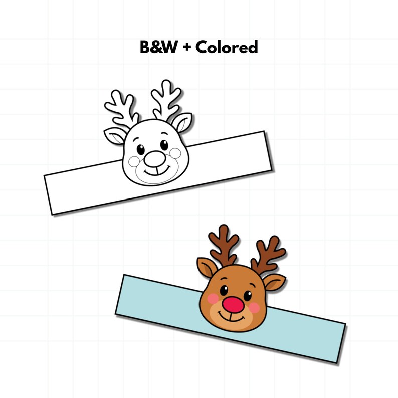 Reindeer Crown Template | Christmas Headband Craft for Preschool and ...