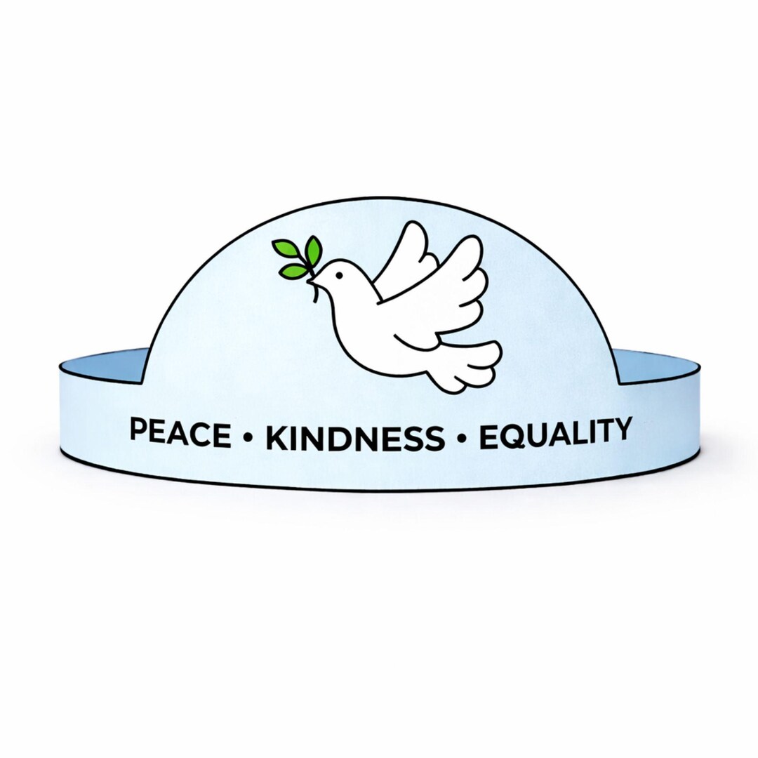 Peace Dove Crown Craft Printable | MLK Day | US Letter and A4 - Etsy