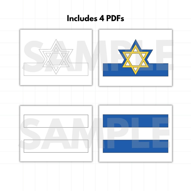 Star of David Crown Printable | Color + BW - Etsy
