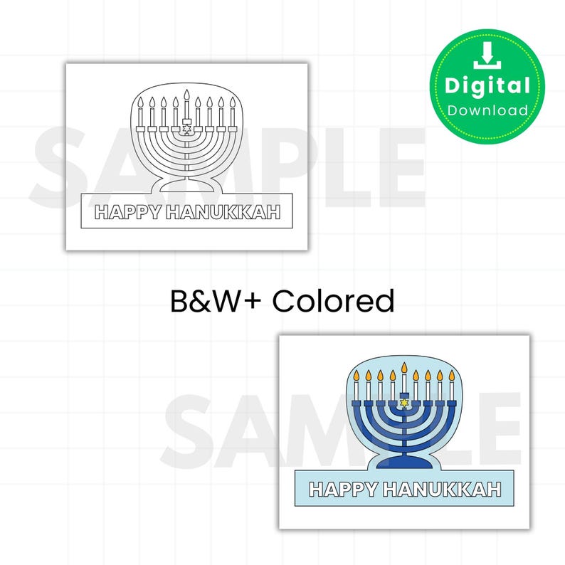 Hanukkah Menorah Crown Craft for Kids | Printable Hanukkah Headband ...