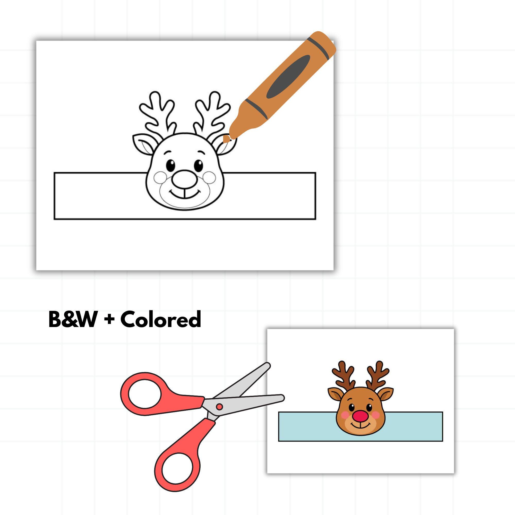 Reindeer Crown Template | Christmas Headband Craft for Preschool and ...