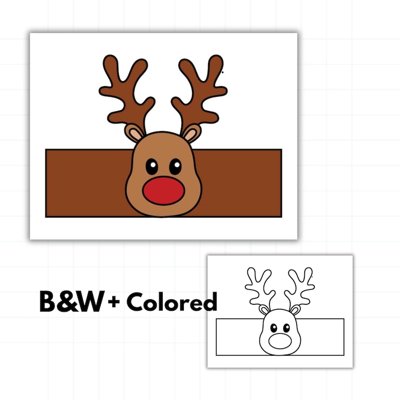 Reindeer Headband Craft Printable | Christmas Crown for Kids | US ...