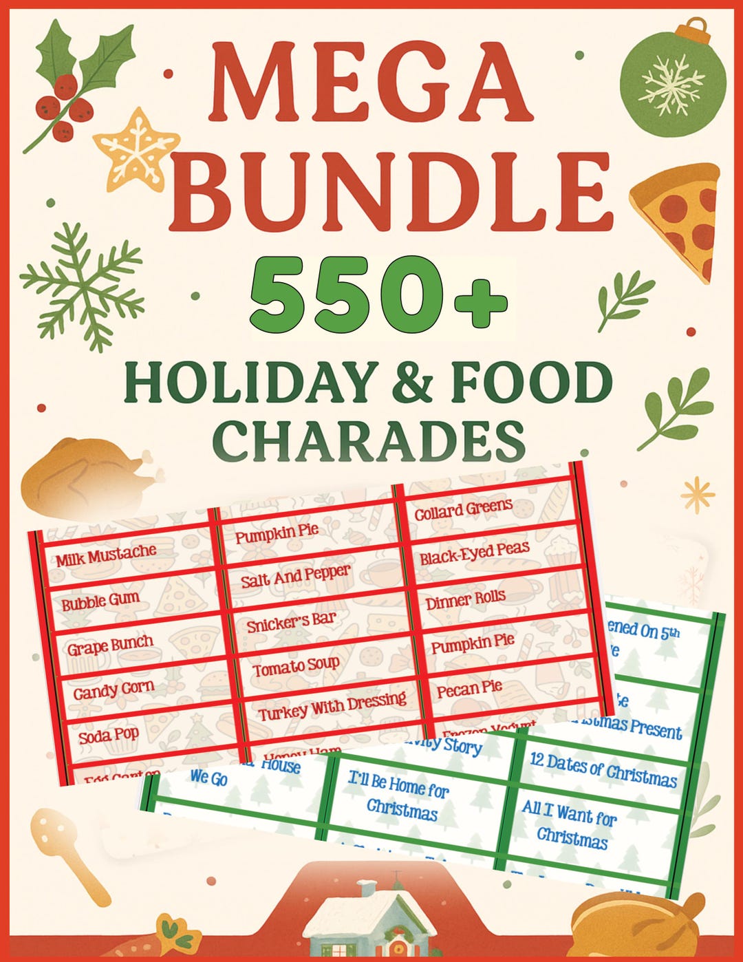 Holiday Mega Charades Bundle | 500+ Christmas & Winter Prompts ...