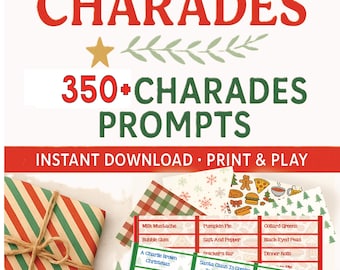Holiday Charades Printable | Instant Download | 300+ Christmas Prompts ...