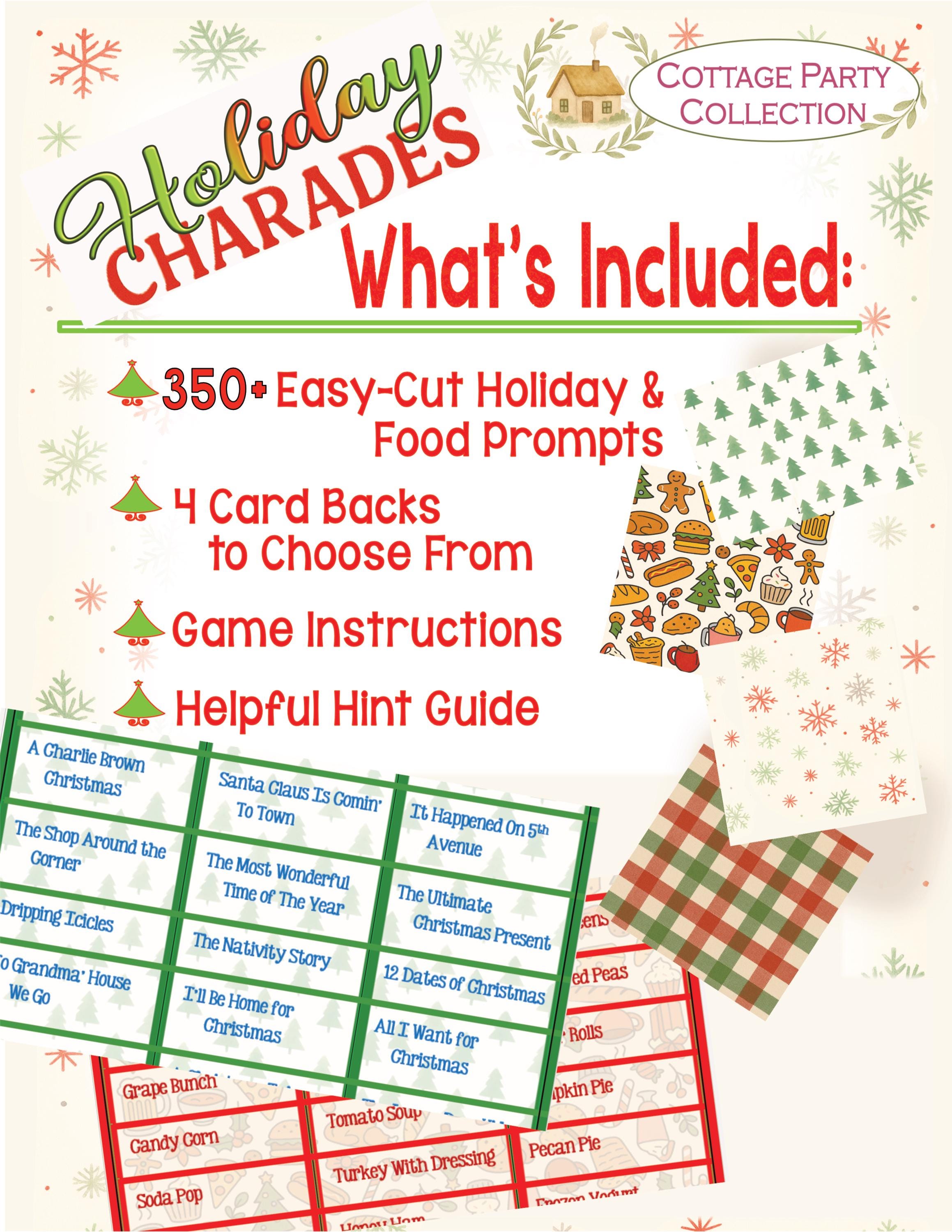 Holiday Charades Printable | Instant Download | 300+ Christmas Prompts ...