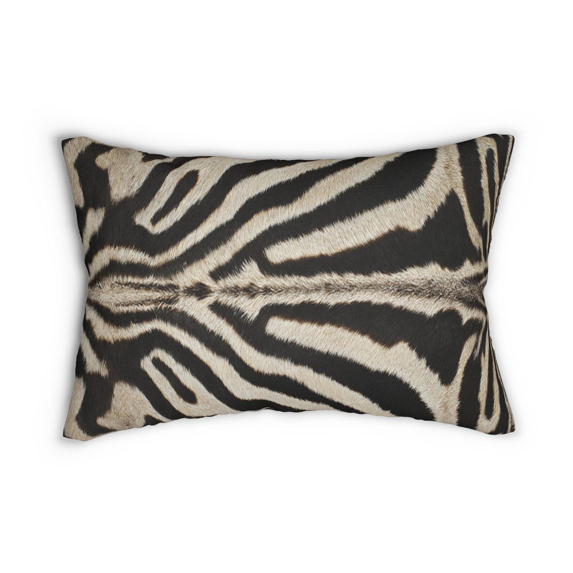 Symmetrical Zebra Skin Double-sided Printspun Polyester Lumbar Pillow ...