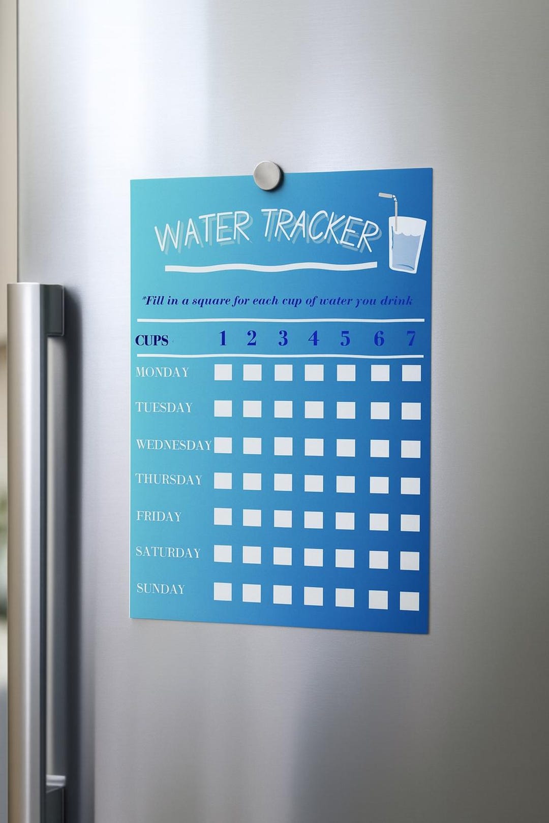 Printable Water Drinking Habit Tracker - Etsy