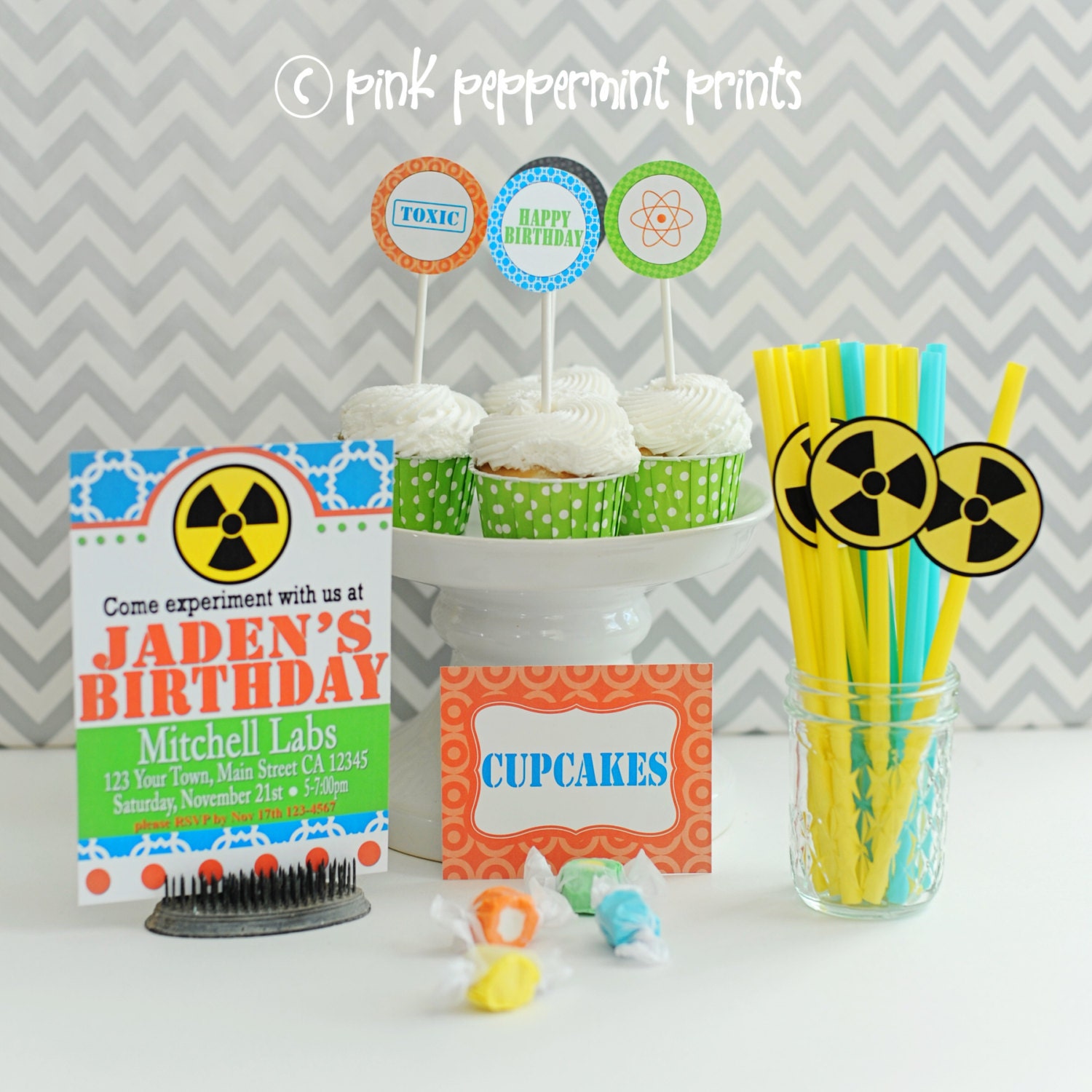 NEW INSTANT DOWNLOAD Printable Party Labels the Scientist - Etsy