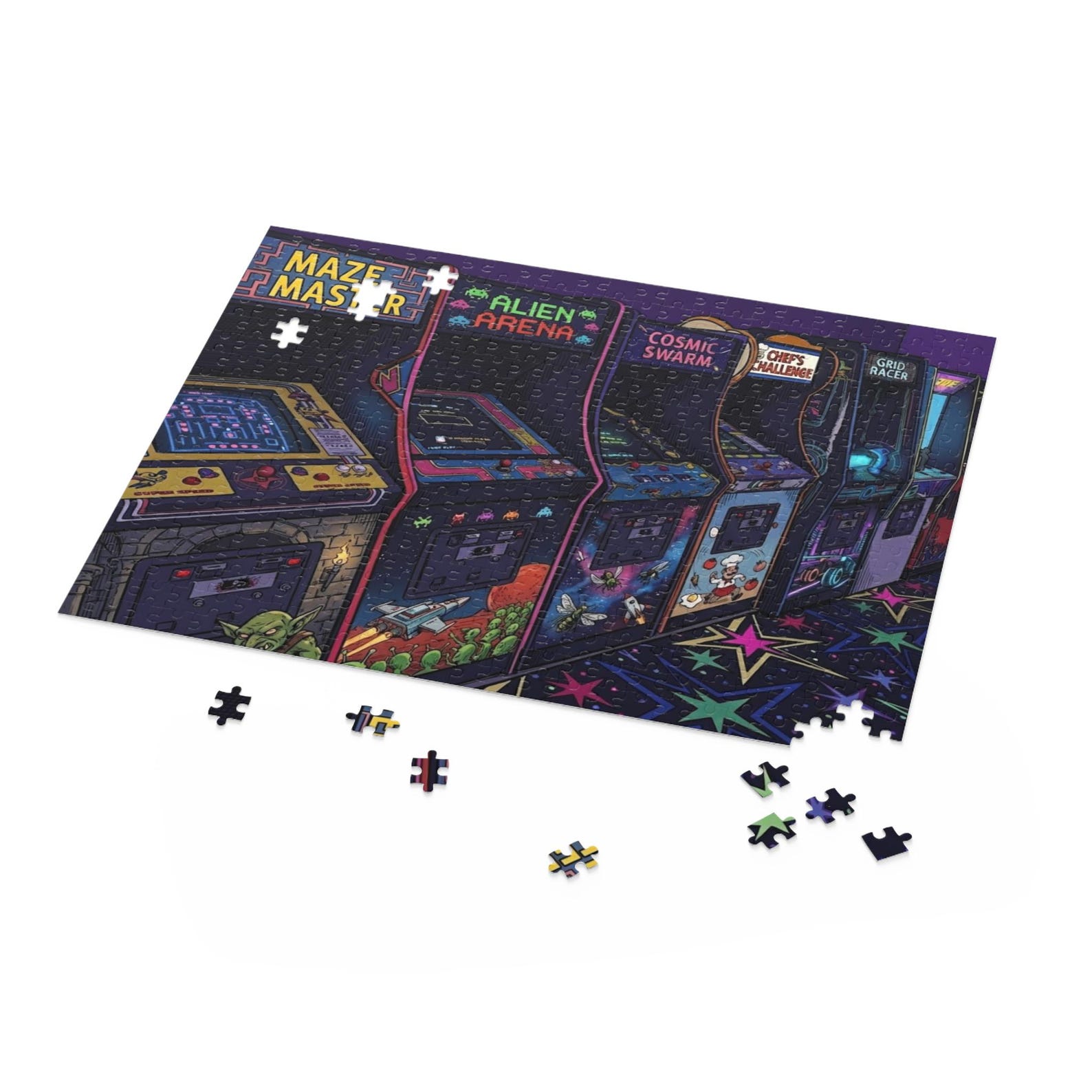 80s Arcade Puzzle 100, 250, or 500 Piece | Retro Video Game Jigsaw - Etsy