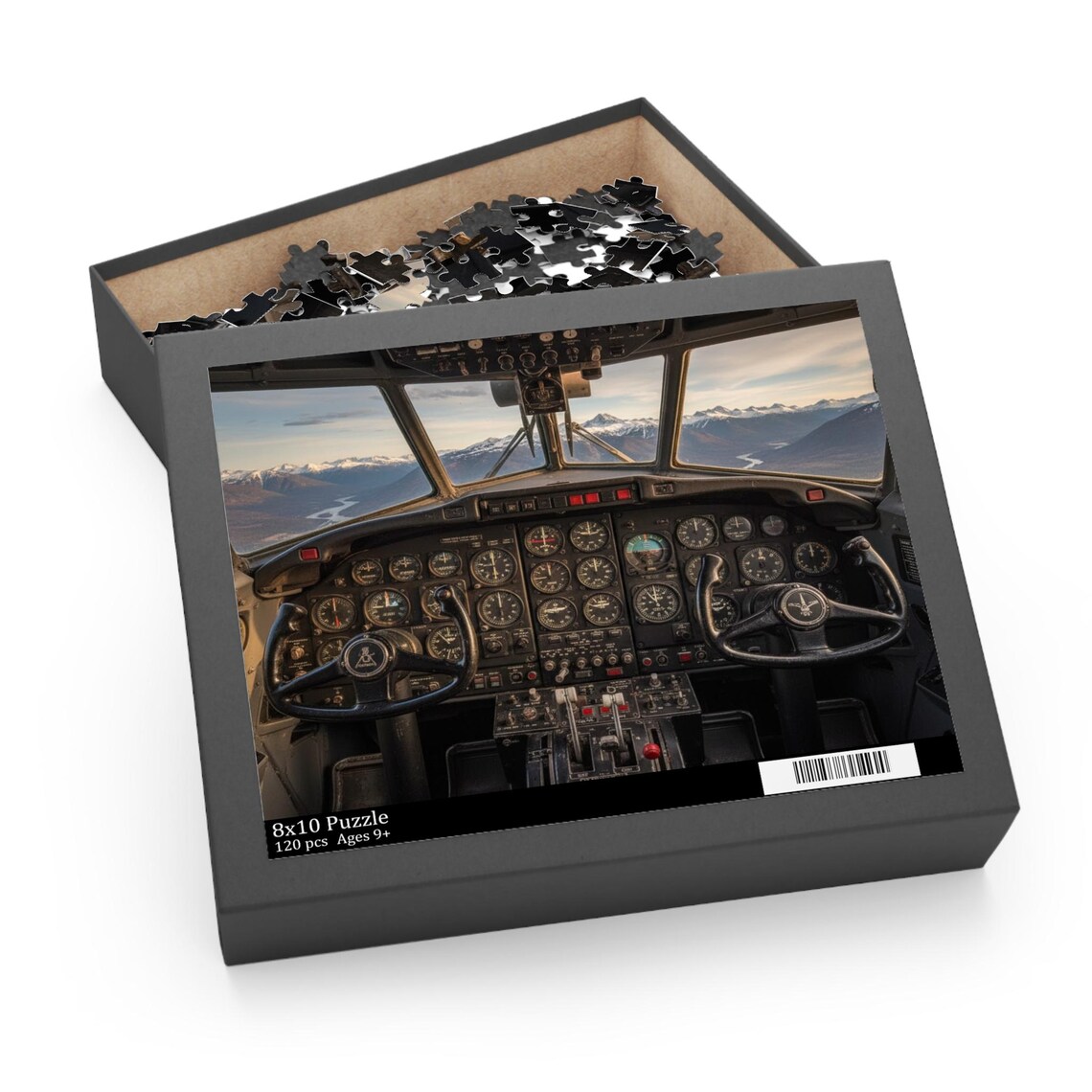Vintage Bomber Cockpit Puzzle - Pilots View Aviation Jigsaw for History ...