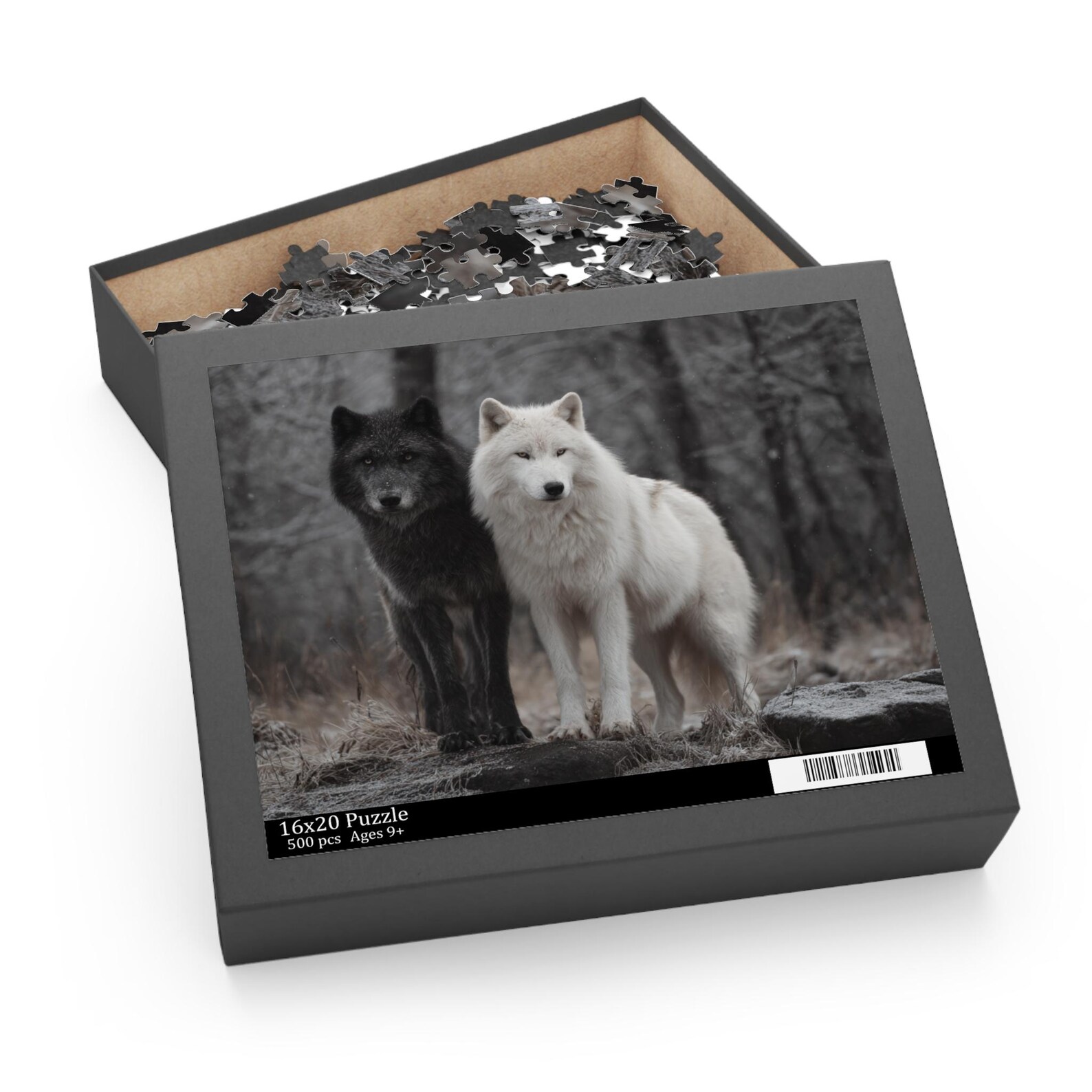 Shadow & Snow: the Two Wolves Puzzle | Winter Forest Wildlife Jigsaw ...