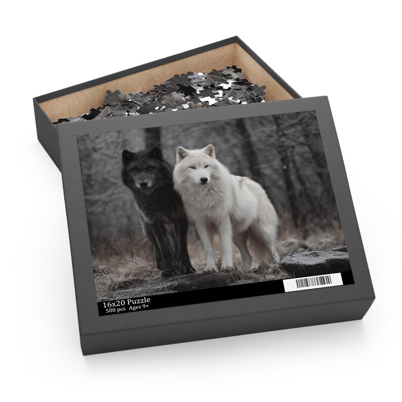 Shadow & Snow: the Two Wolves Puzzle | Winter Forest Wildlife Jigsaw ...
