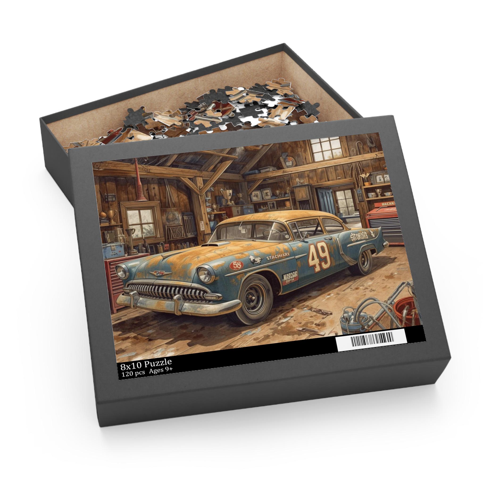 Rusty Barn Find Stock Car Puzzle Vintage #49 Race Car Garage Jigsaw - Etsy