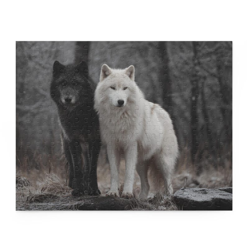 Shadow & Snow: the Two Wolves Puzzle | Winter Forest Wildlife Jigsaw ...
