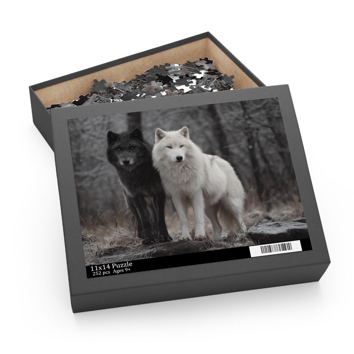 Shadow & Snow: the Two Wolves Puzzle | Winter Forest Wildlife Jigsaw ...
