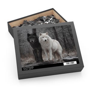 Shadow & Snow: the Two Wolves Puzzle | Winter Forest Wildlife Jigsaw ...