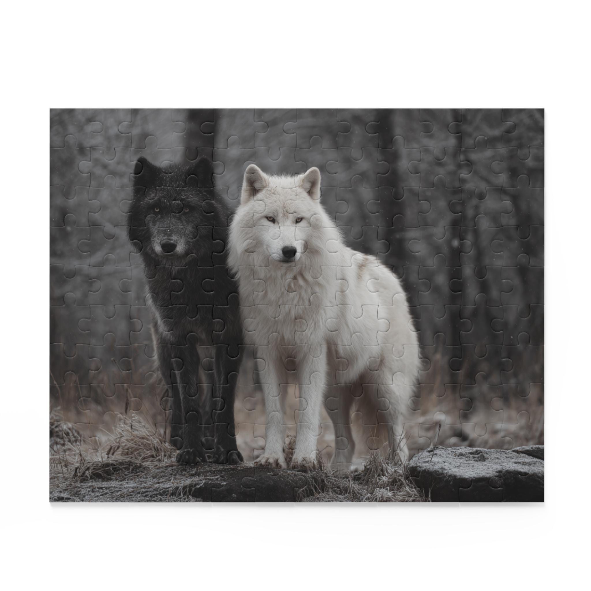 Shadow & Snow: the Two Wolves Puzzle | Winter Forest Wildlife Jigsaw ...