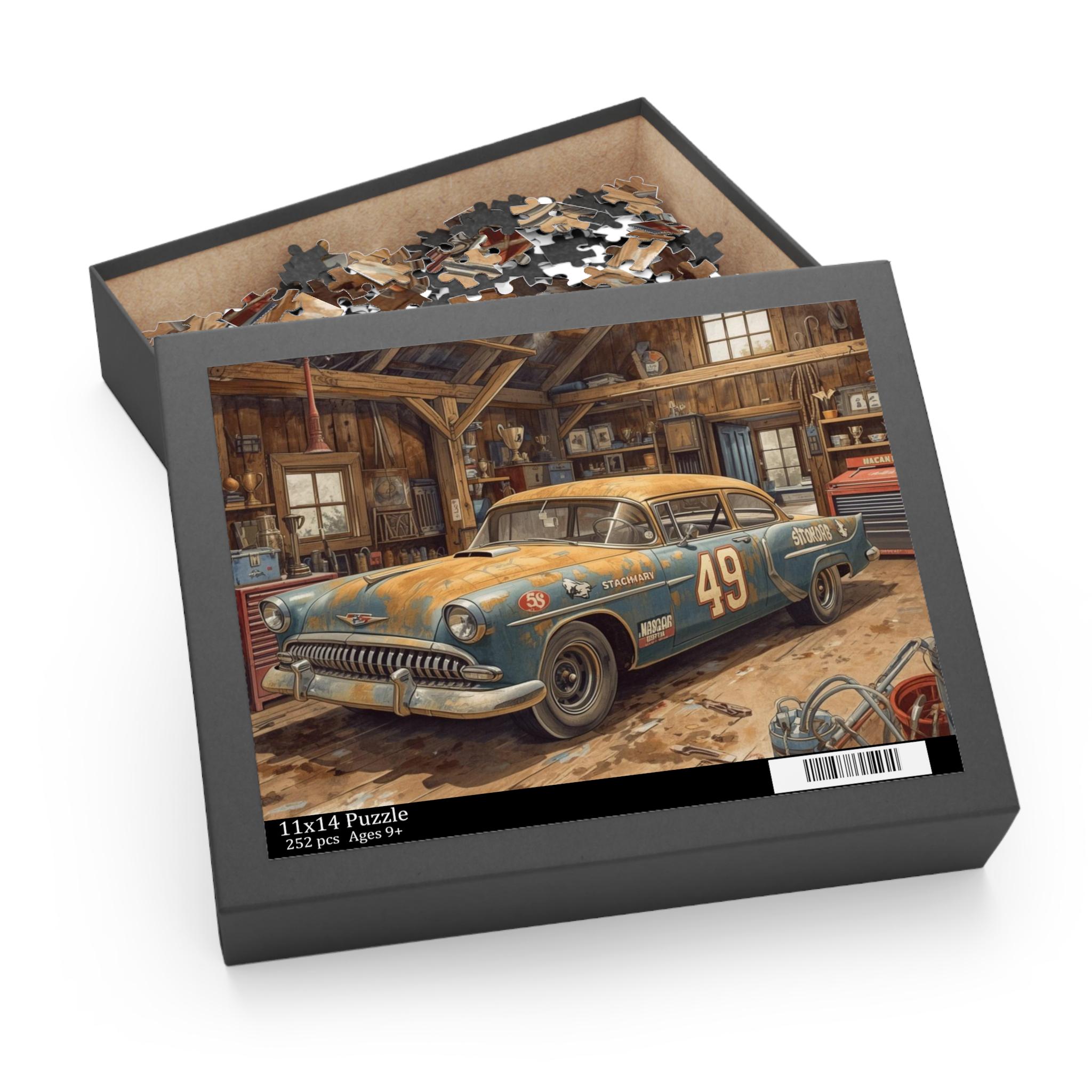 Rusty Barn Find Stock Car Puzzle Vintage #49 Race Car Garage Jigsaw - Etsy