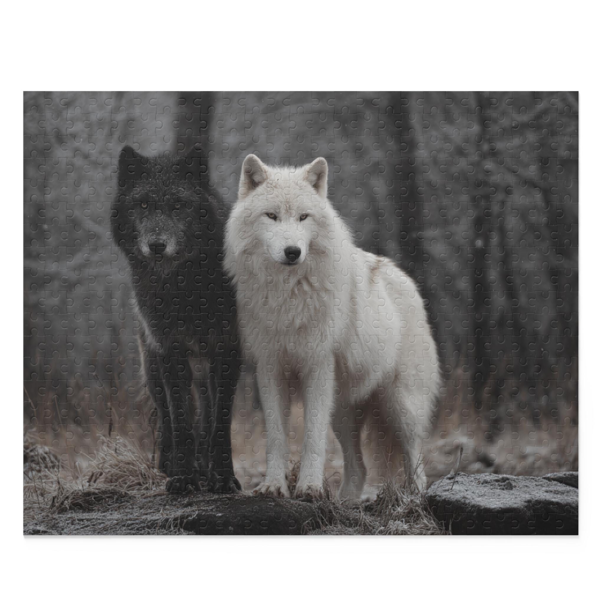 Shadow & Snow: the Two Wolves Puzzle | Winter Forest Wildlife Jigsaw ...