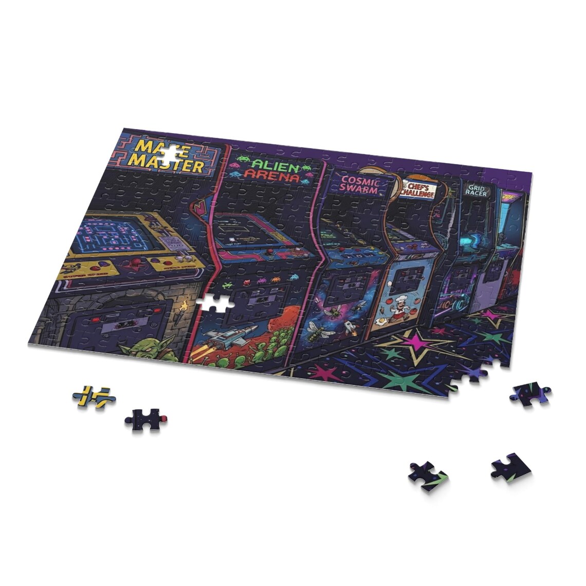 80s Arcade Puzzle 100, 250, or 500 Piece | Retro Video Game Jigsaw - Etsy
