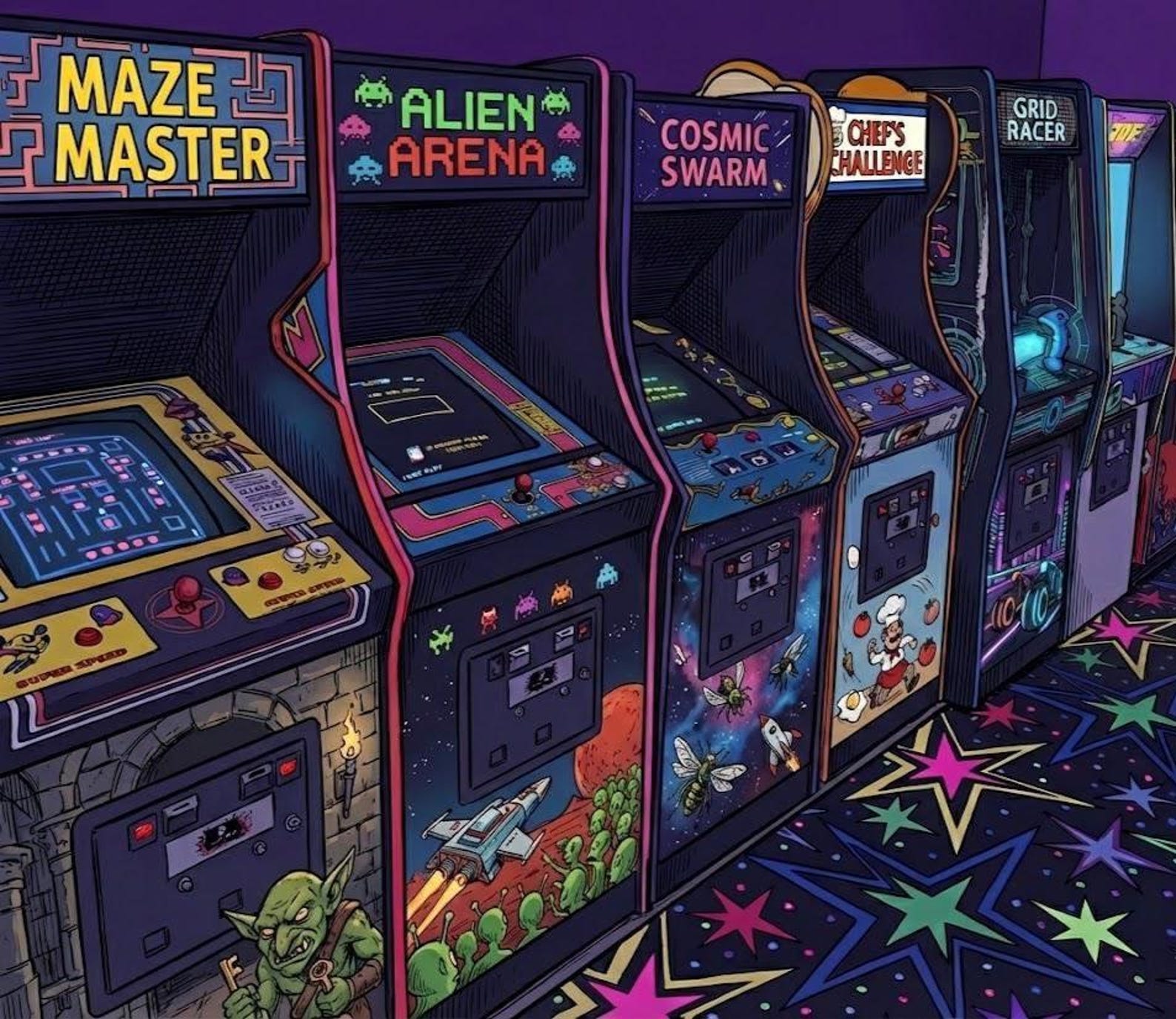 80s Arcade Puzzle 100, 250, or 500 Piece | Retro Video Game Jigsaw - Etsy