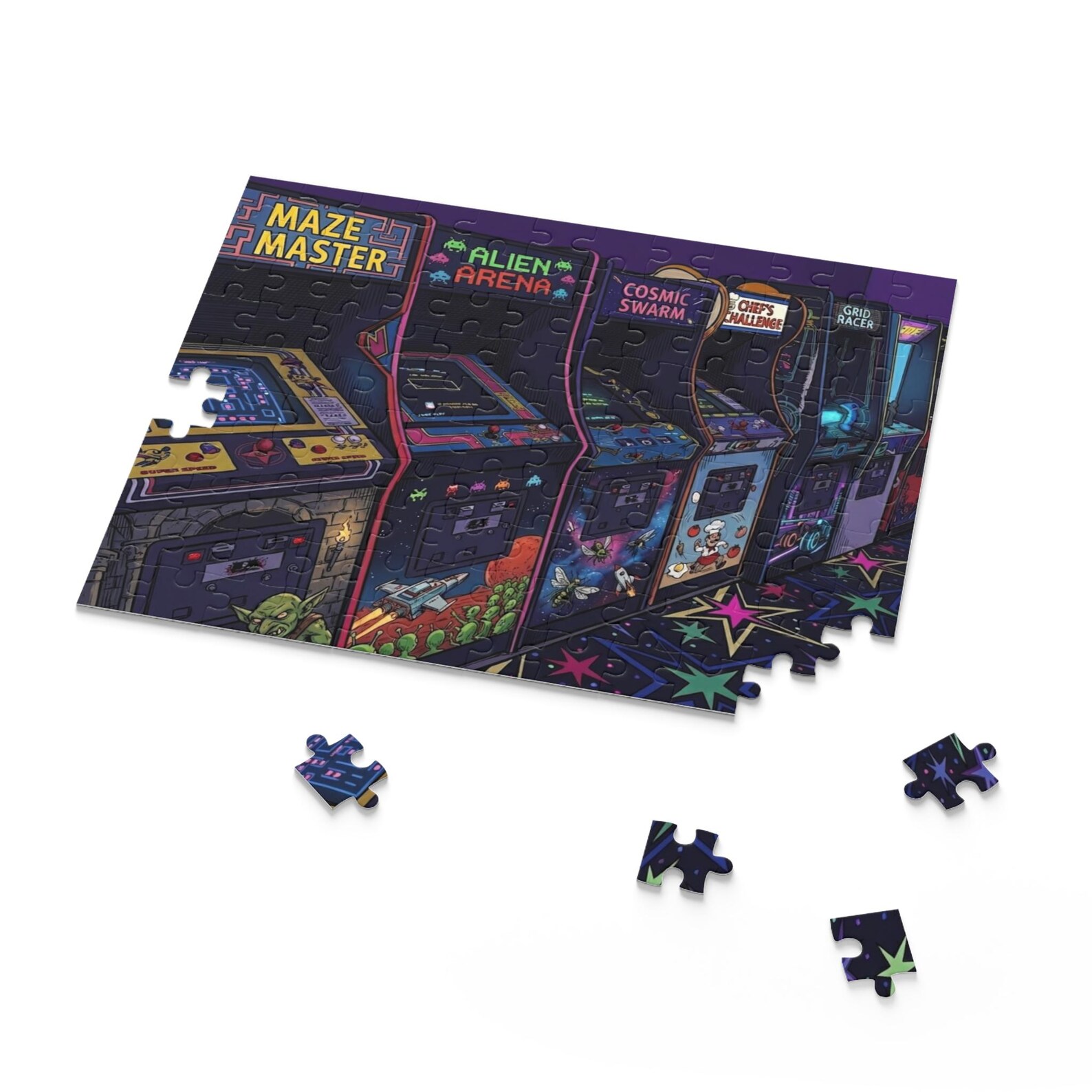 80s Arcade Puzzle 100, 250, or 500 Piece | Retro Video Game Jigsaw - Etsy