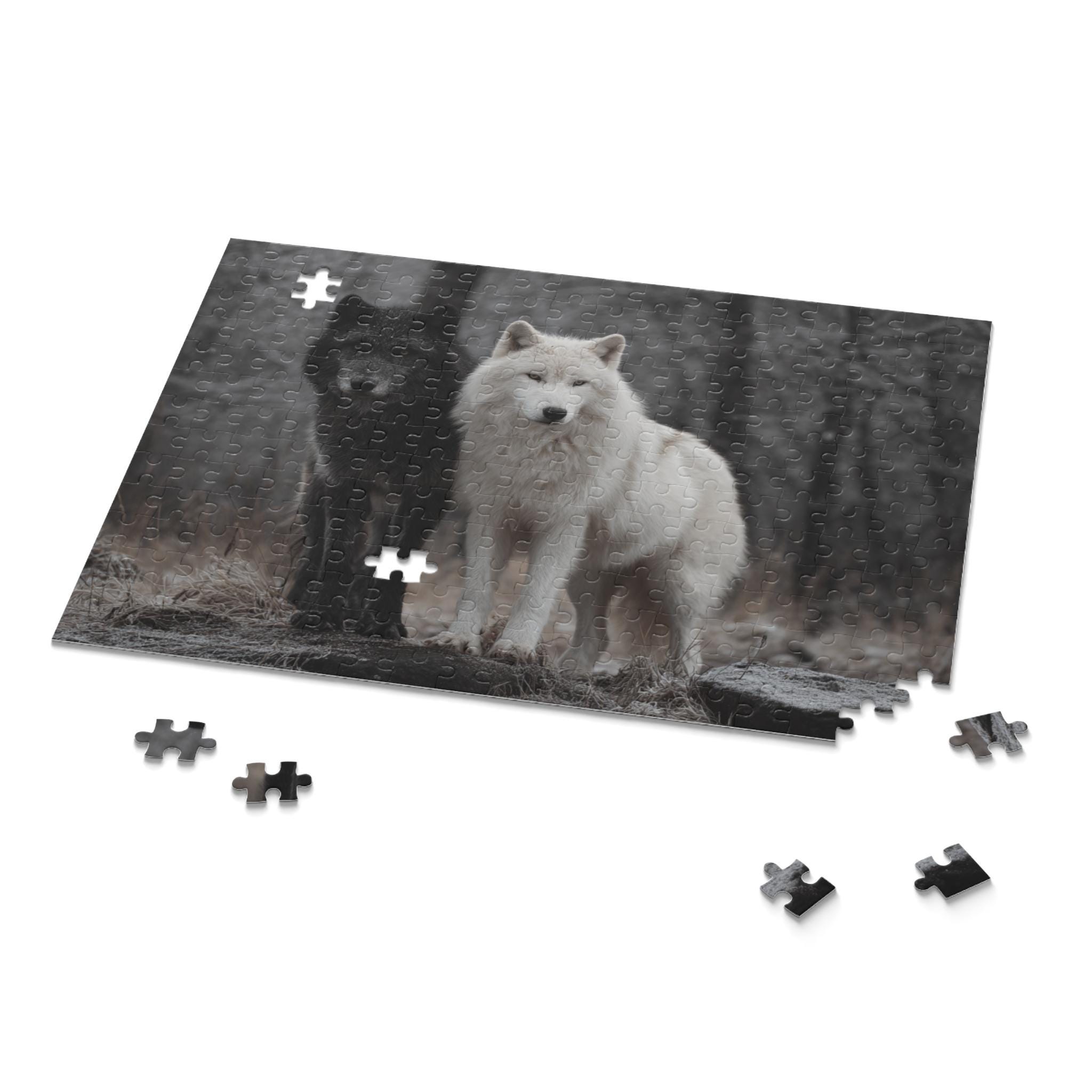 Shadow & Snow: the Two Wolves Puzzle | Winter Forest Wildlife Jigsaw ...