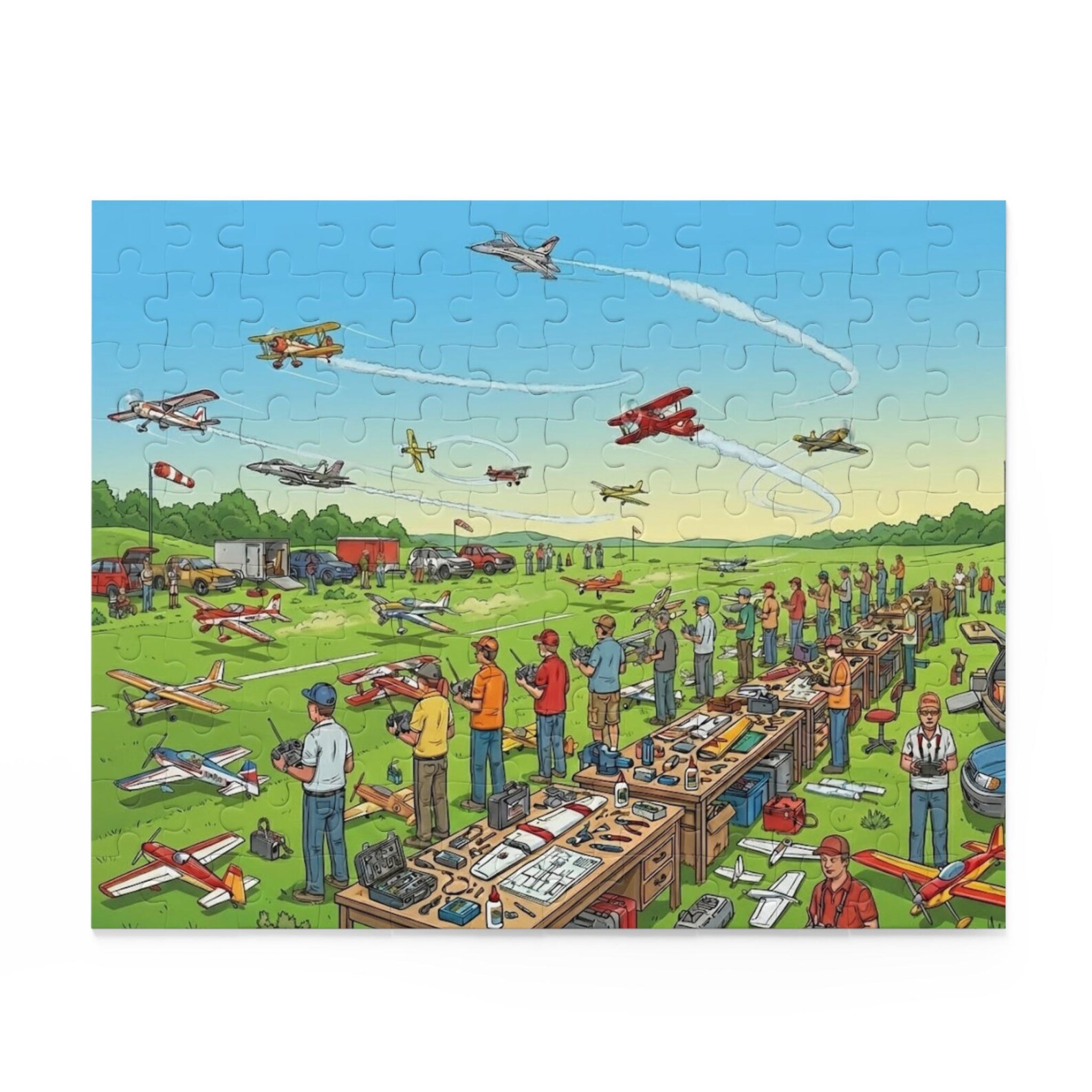 RC Airplane Airfield Puzzle | Model Plane Aerial Scene, 100, 250, 500 ...