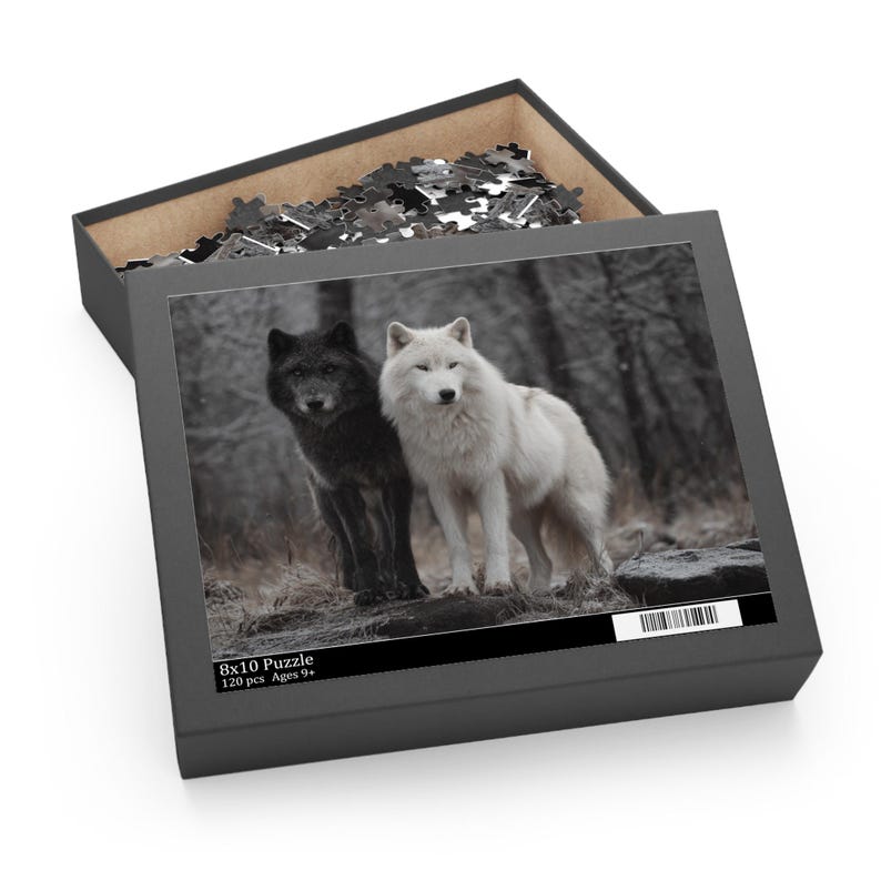 Shadow & Snow: the Two Wolves Puzzle | Winter Forest Wildlife Jigsaw ...
