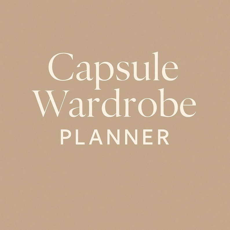 Capsule Wardrobe Worksheet - Etsy