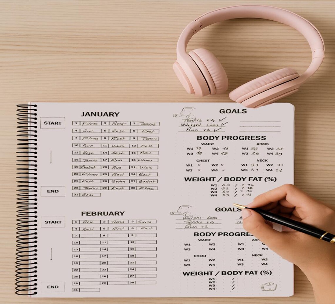 Printable/digital Professional Fitness Planner, Exercise Planner ...