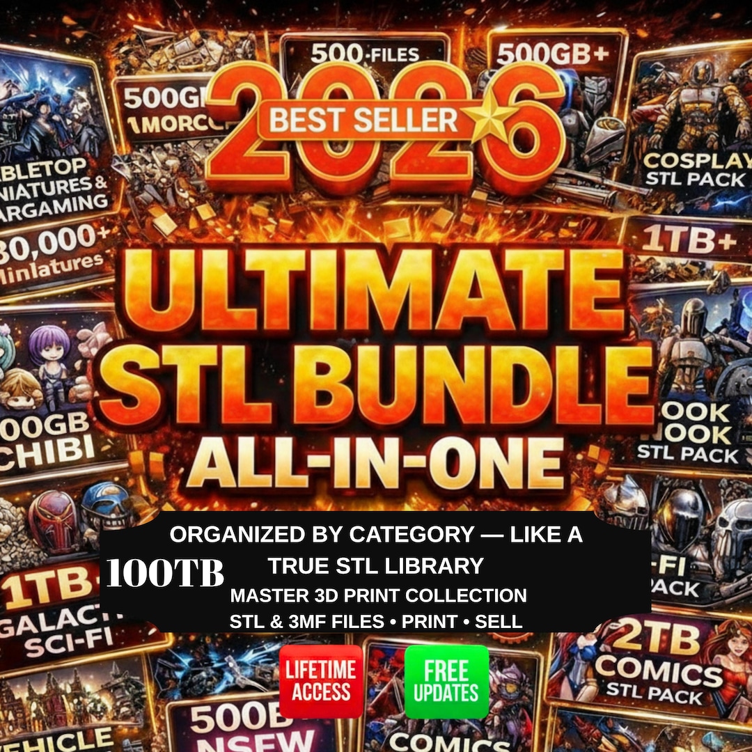 Pack STL Files Bundle 100TB – 3D Printing Files for Flexi, Miniatures ...
