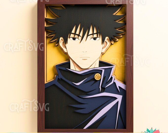 Anime Character Laser Cut File | Multilayer SVG Wall Art (6 Layers) - Etsy