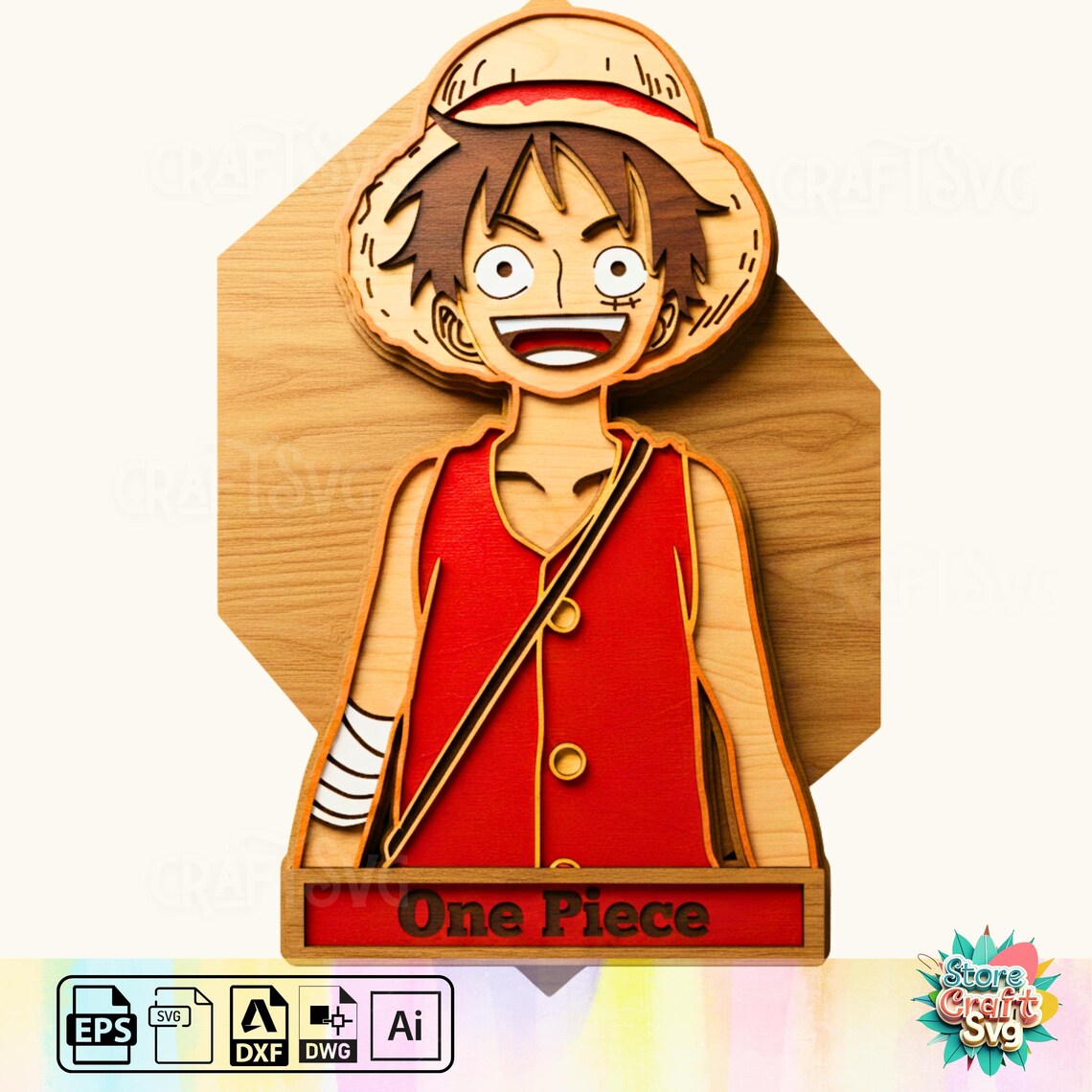 Anime Laser Cut SVG | 3D Layered Anime Laser Cut File | Multilayer ...