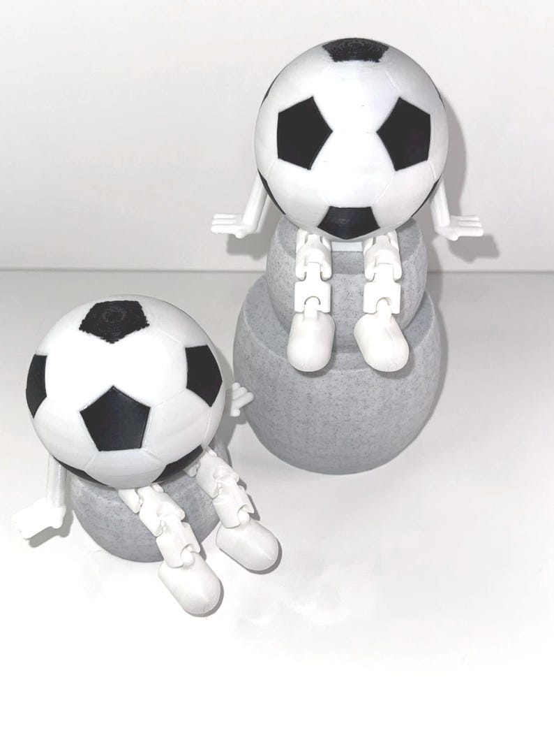 3D Printed Articulated Soccer Ball With Legs | Soccer Desk Decor ...